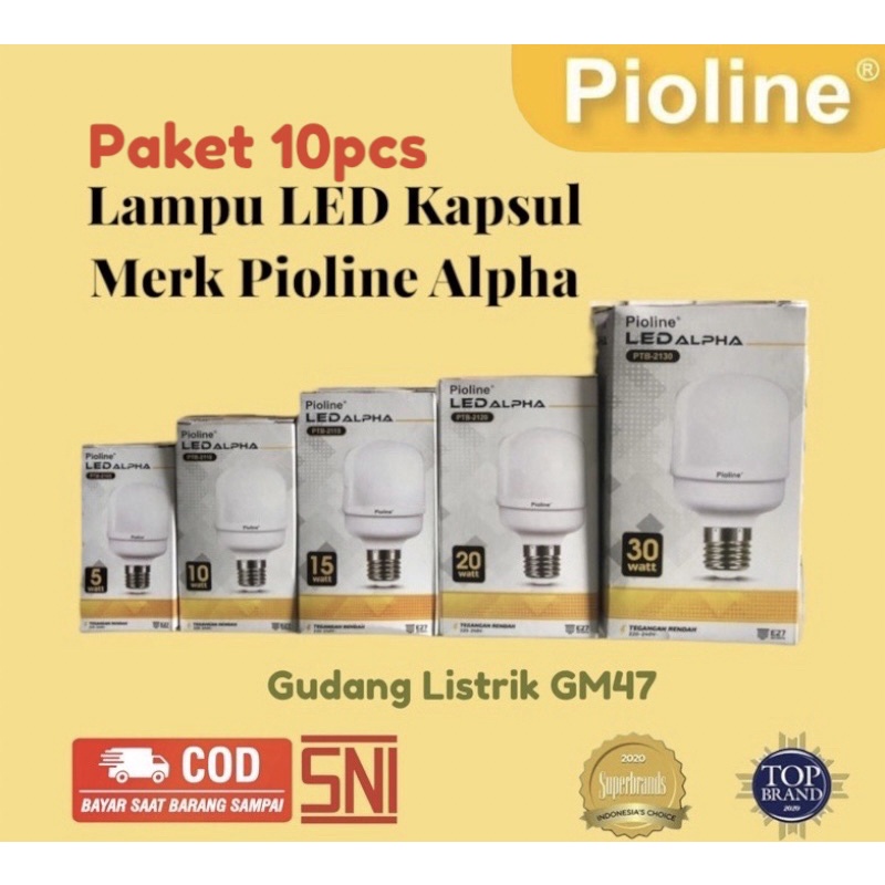 Jual PAKET 10pcs LAMPU PIOLINE ALPHA KAPSUL 5w,10w,15w,20w,30w | Shopee Indonesia