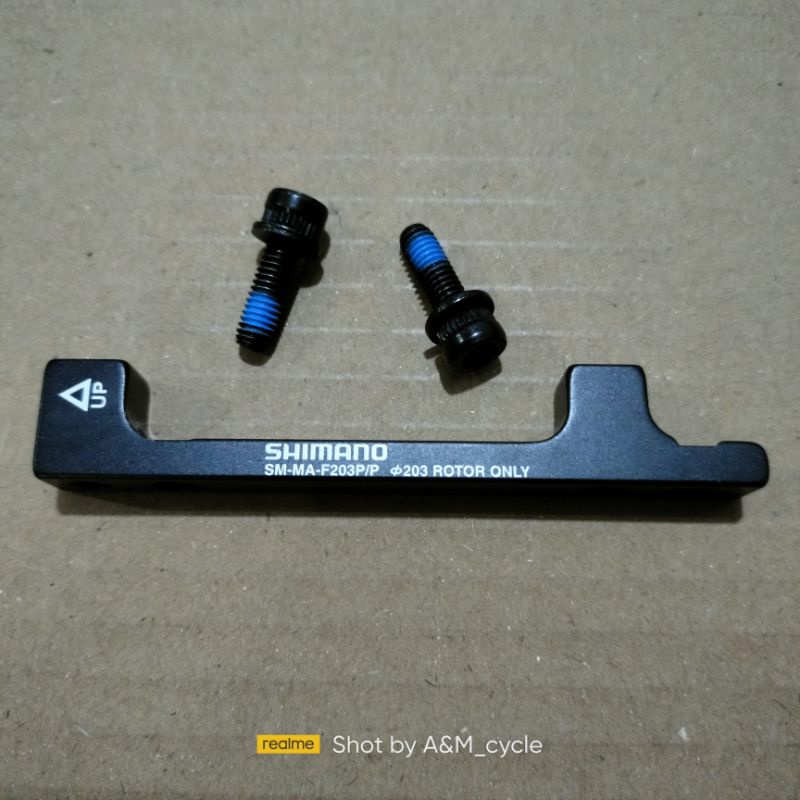 Jual adaptor caliper shimano sm-ma-f203 p/p post mount for rotor 203mm ...