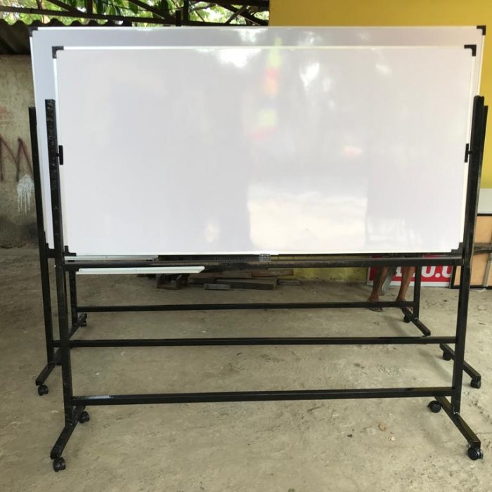 Jual Papan Tulis Whiteboard Standing 120X240 | Shopee Indonesia