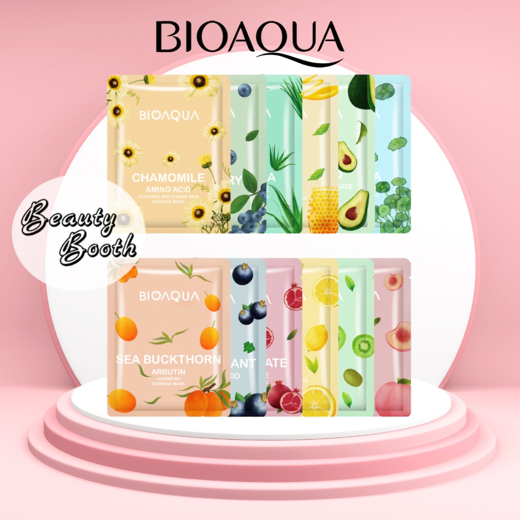 Jual BIO AQUA Sheet Mask | Masker Wajah BioAqua Sheet Mask Muka | Shopee Indonesia