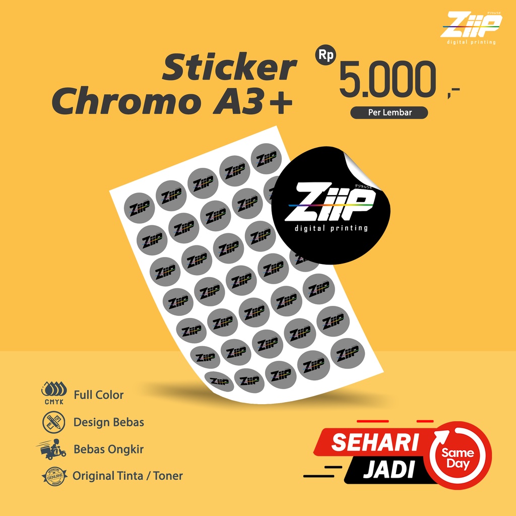 Jual Cetak Sticker Label Chromo Bontax A3 Shopee Indonesia