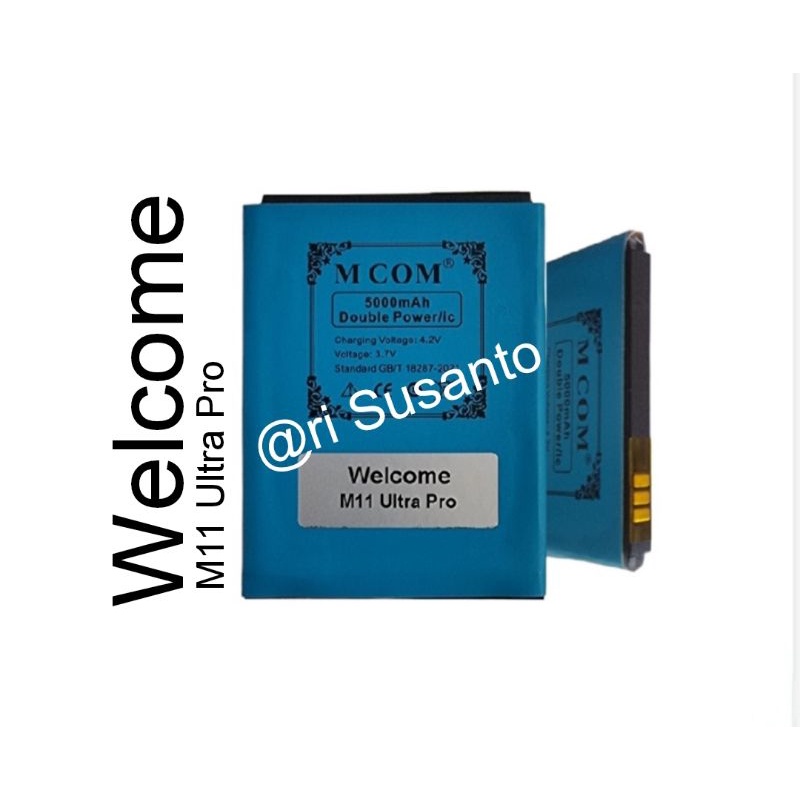Jual Baterai MCOM for Welcome M11 Ultra Pro Double Power 5000mAh batere batre batrai battery ...