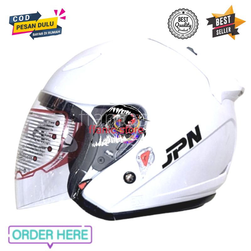 Jual HELM NEW GALAXY FLAT SOLID POLOS JPN SINGLE VISOR HALF FACE HELM ...