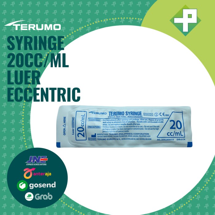 Jual Syringe 20cc Terumo Lubang Pinggir / Luer Eccentric isi 50'S box | Shopee Indonesia