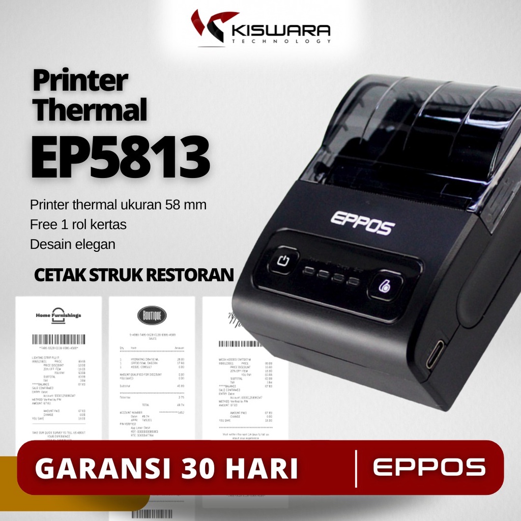 Jual Printer Bluetooth THERMAL EPPOS EP5813 58mm | Shopee Indonesia