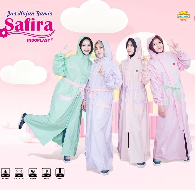 Jual Jas Hujan Model Gamis SAFIRA Indoplast | Shopee Indonesia