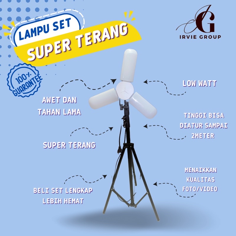Jual (BERGARANSI) lampu set led baling Lighting Set Super Terang lampu ...