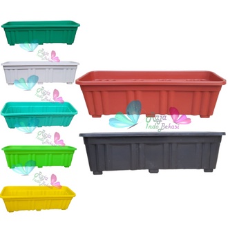 Jual Pot Panjang Alpen 50 Hijau Putih Hitam Coklat Merah Bata Pot Bunga ...