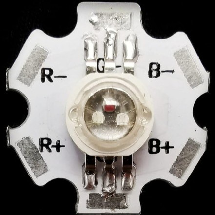 Jual HPL PCB Star Heatsink RGB LED 3W RED GREEN BLUE MERAH HIJAU BIRU ...