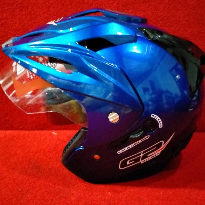 Jual HELM G2 E TERMINATOR (DoubLE VISOR) SOLID original | Shopee Indonesia