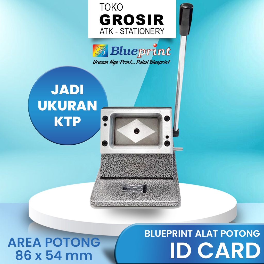 Jual Alat Plong ID Card Cutter BLUEPRINT Mesin Potong IDcard Punch Pon ...