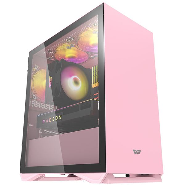 Jual PC Case Casing darkFlash DLM22 Pink mATX Gaming Case Komputer ...