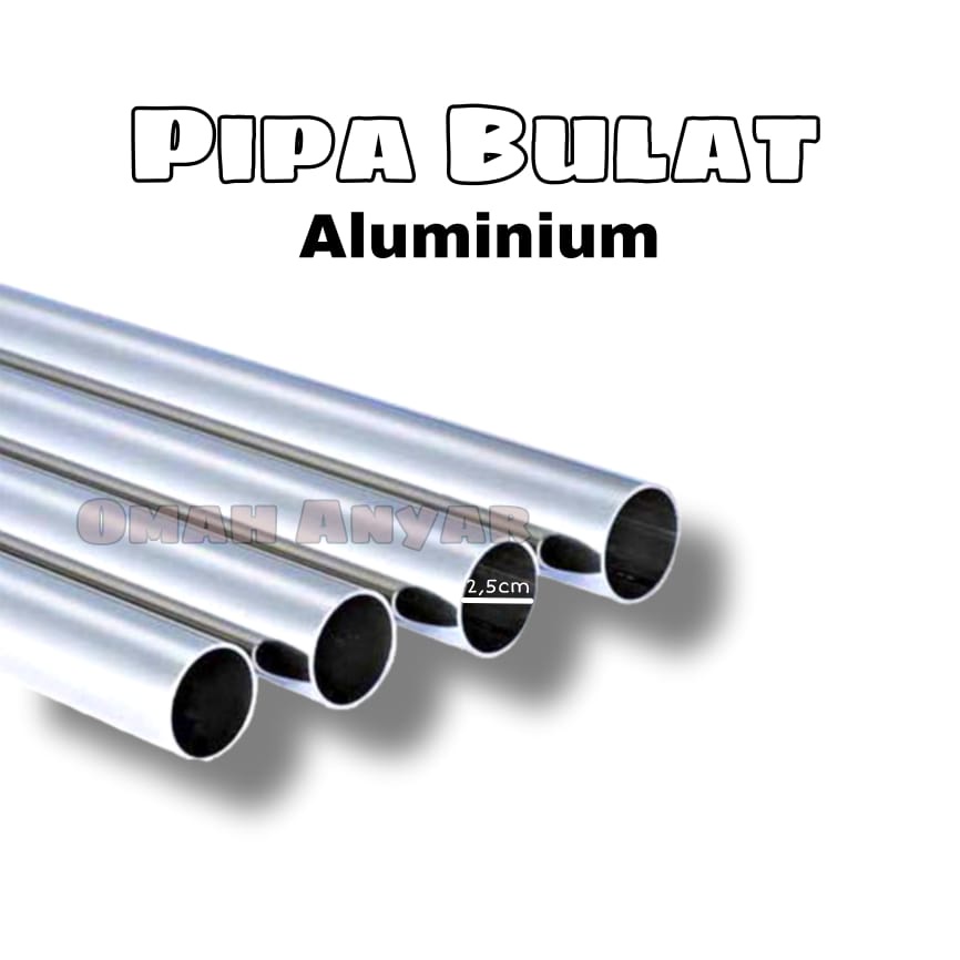 Jual Pipa AL Aluminium 1" (2,5cm) 1 Batang panjang 3m meter | Shopee ...