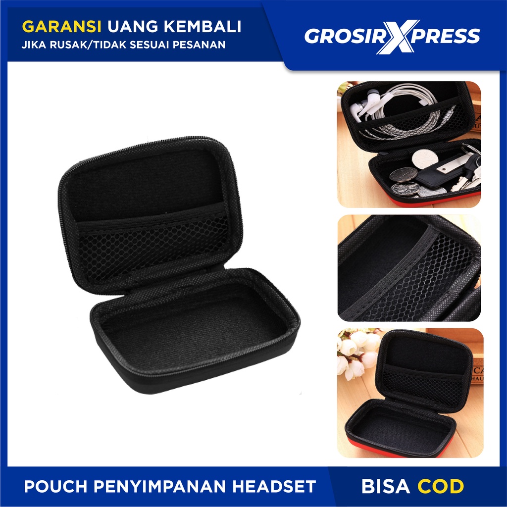 Jual Dompet Headset Multifungsi Pouch Tempat Simpan Earphone kabel ...