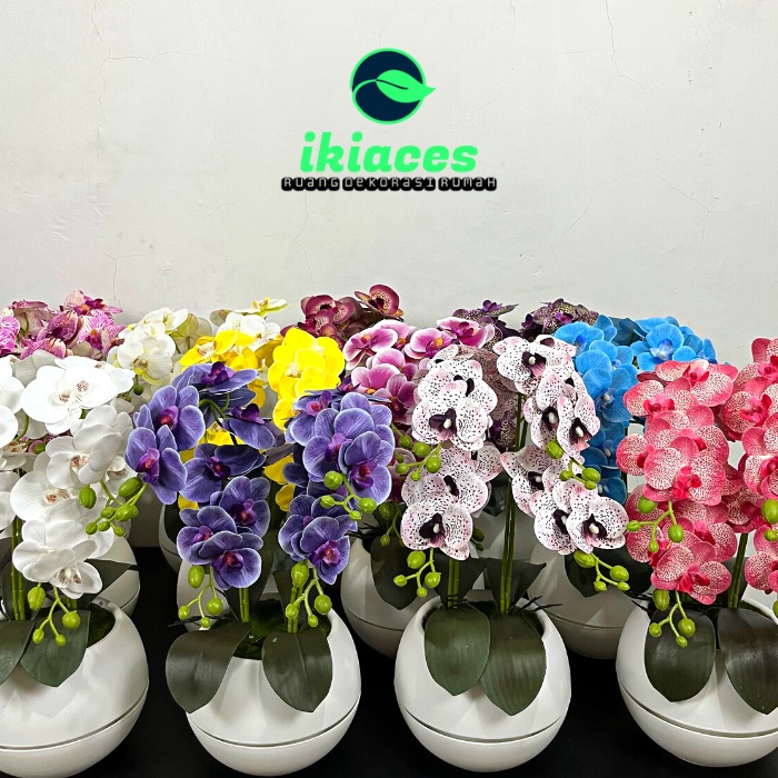 Jual BUNGA ANGGREK LATEX BUNGA ARTIFISIAL POT ANGGREK HIAS DEKORASI ...
