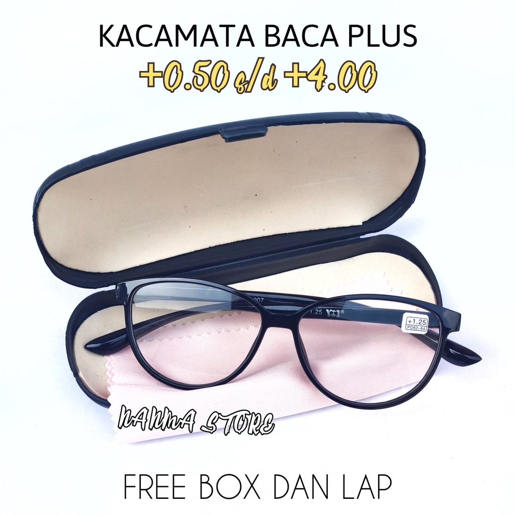Jual Kacamata baca plus model cat eye untuk pria dan wanita/kacamata ...