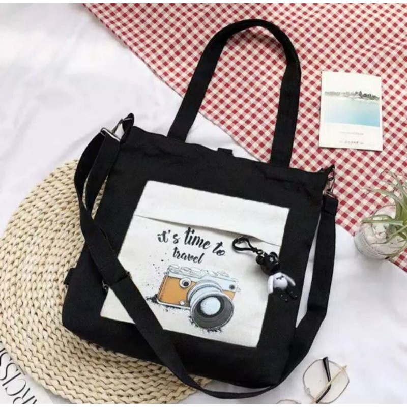 Jual BFS KPOP_tote bag resleting multifungsi | Shopee Indonesia