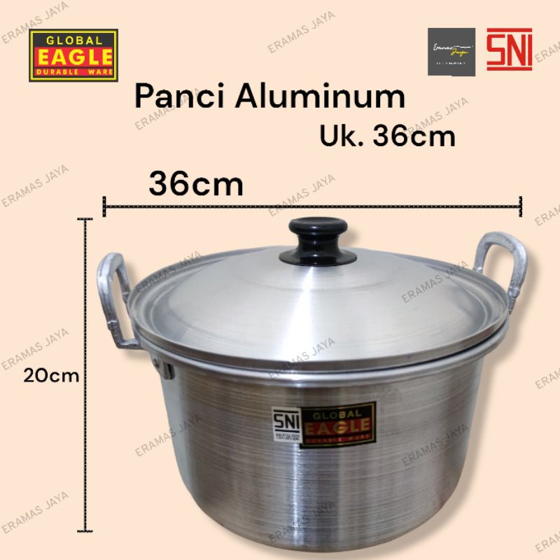 Jual Panci Aluminium set uk 24 26 28 30 33 36 CM Global Eagle / Panci sayur / Panci kuah rebus ...