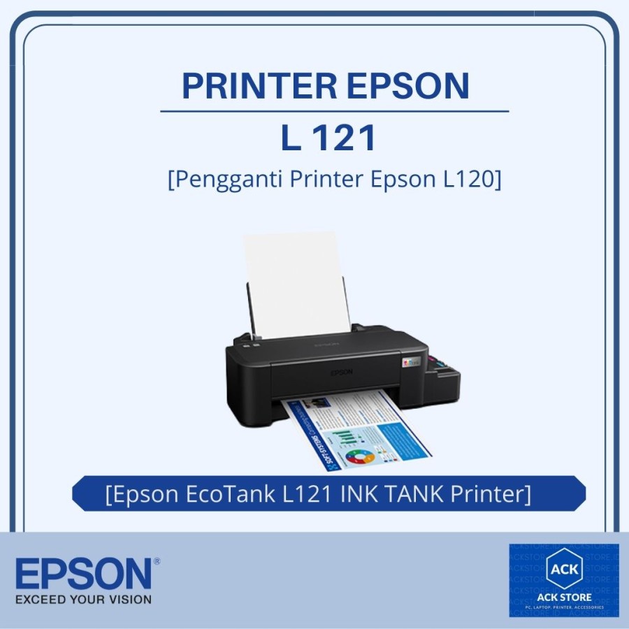 Jual PRINTER EPSON L121 INK TANK ORIGINAL Pengganti L120 + TINTA ORI EPSON | Shopee Indonesia
