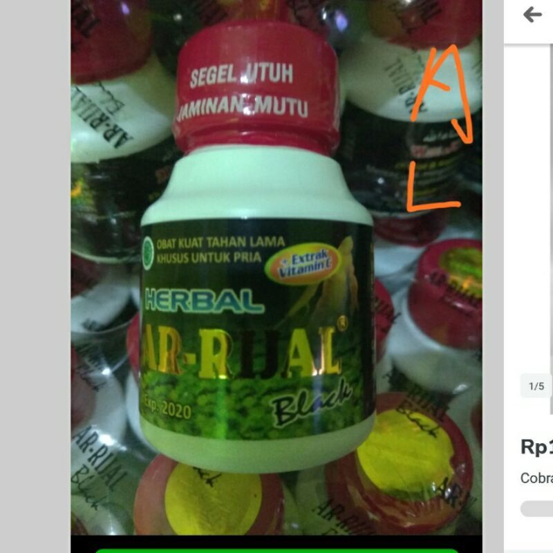 Jual obat herbal AR_ RIJAL HITAM / isi 10 kapsul arijal black | Shopee ...