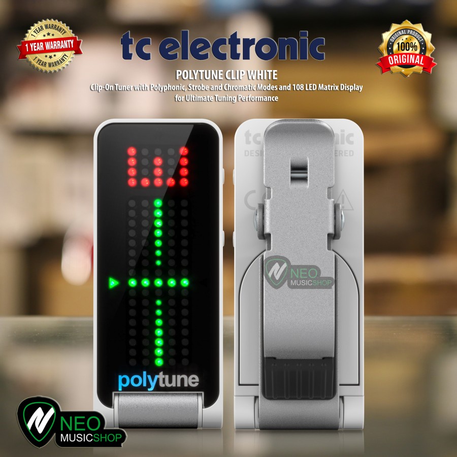 Jual Tc Electronic POLYTUNE CLIP Tuner with Polyphonic and Chromatic ...
