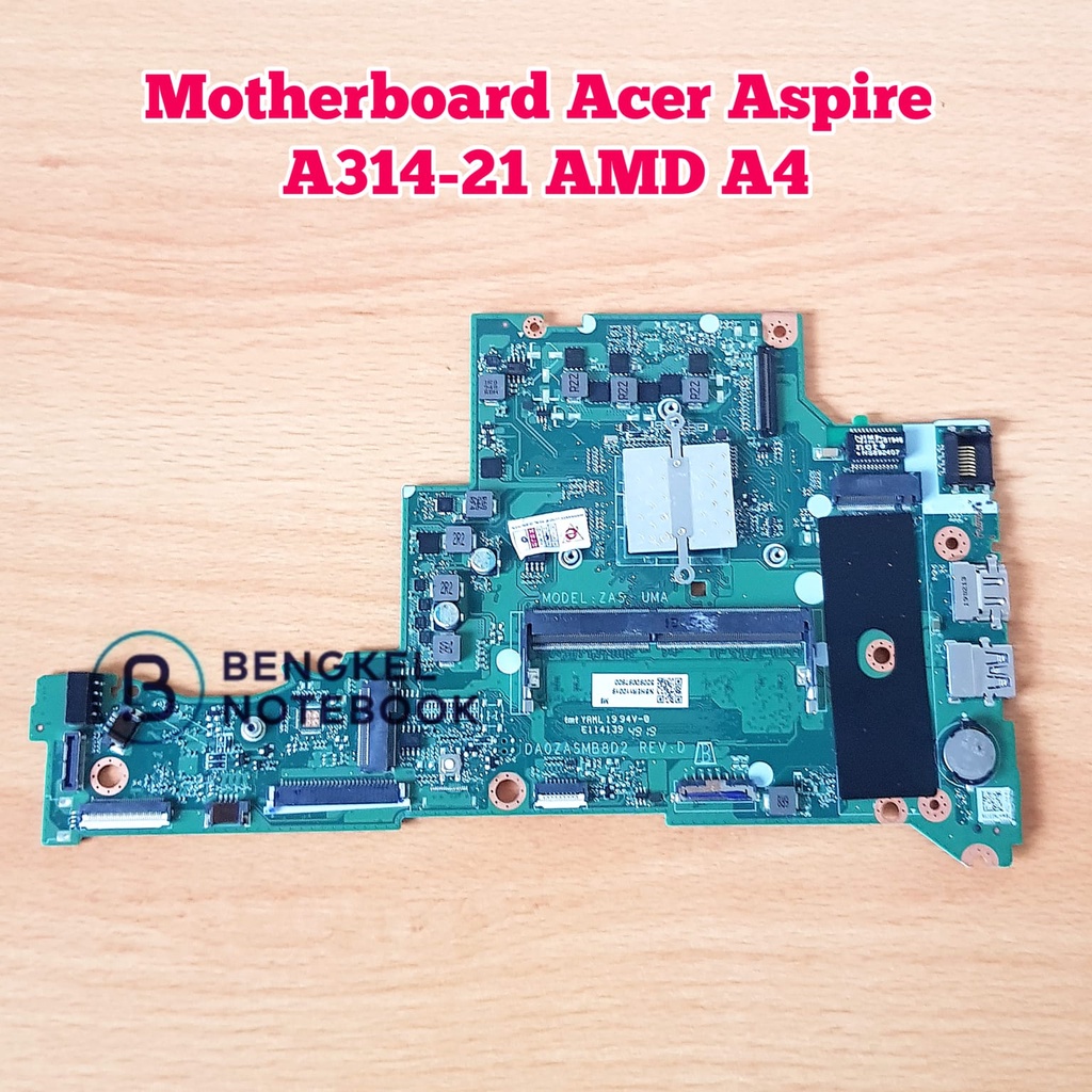 Jual Motherboard Acer Aspire A314-21 AMD A4 4Gb DA0ZASMB8D2 | Shopee ...