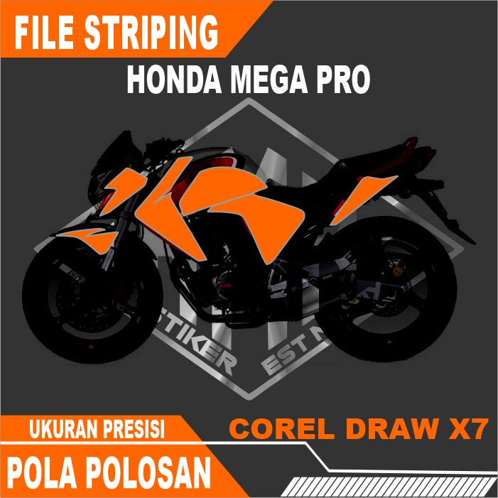 Jual File Pola / Mentahan Striping Honda Mega Pro | Shopee Indonesia