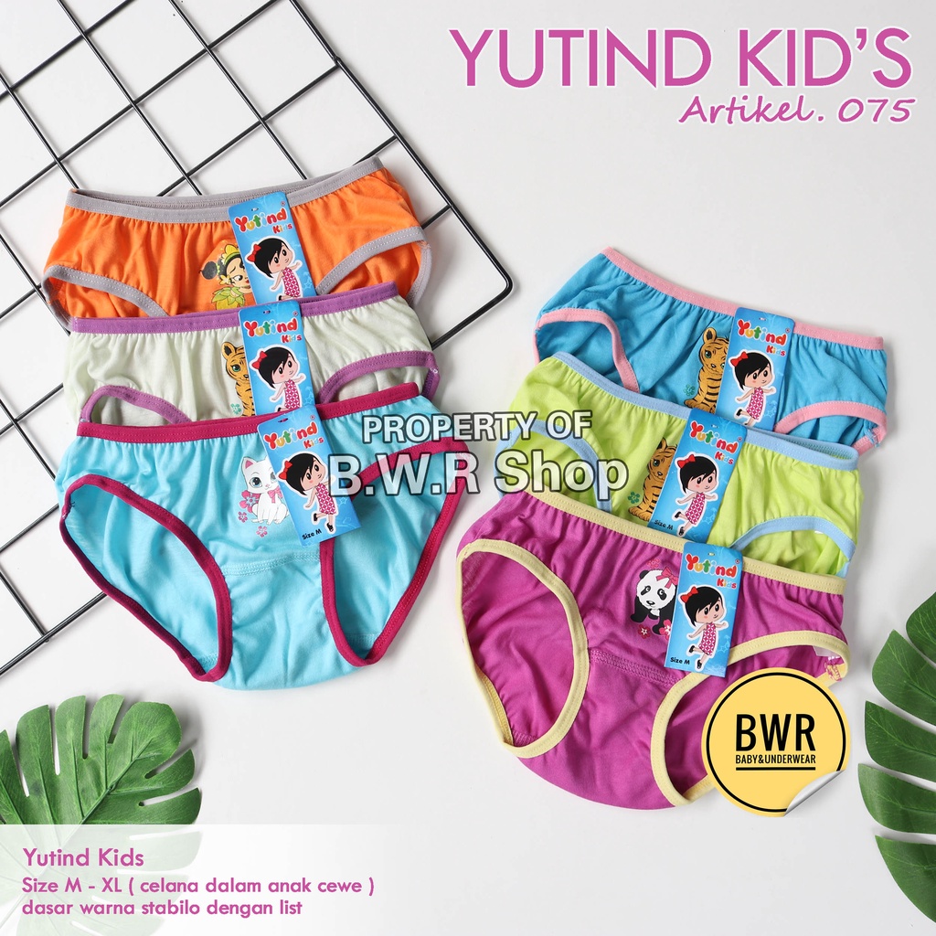 Jual [ 6pc ] CD Anak Yutind 075 Stabilo List / Celana Dalam Anak Perempuan Yutind Kids List ...