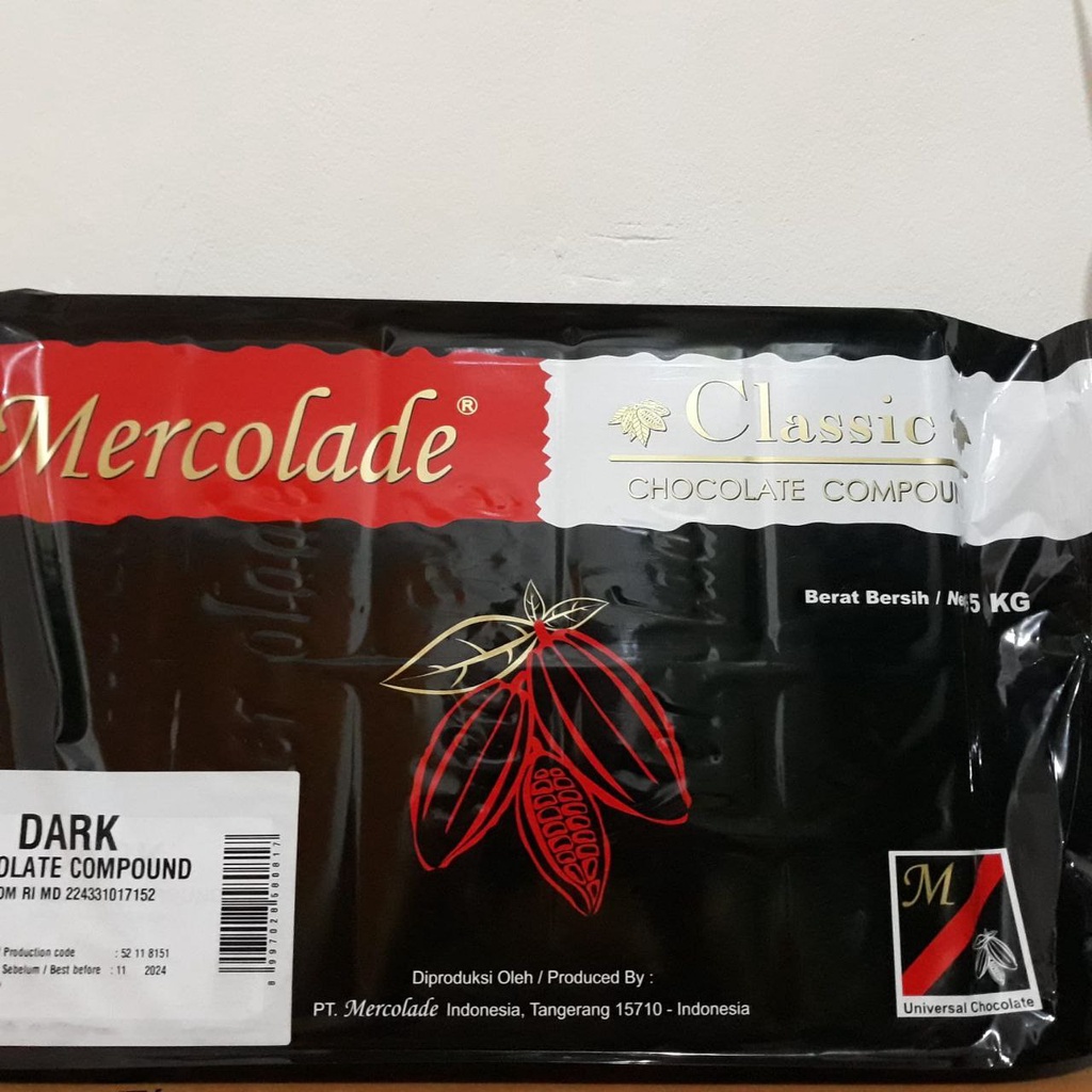 Jual Coklat Dark Chocolate Compound Mercolade Classic 5kg | Shopee ...