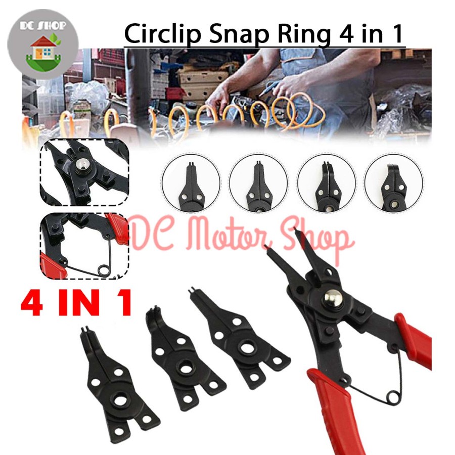 Jual Tang Snap Ring 4in1 / Alat Pasang Snap Ring Plier Set / Tang Sepi ...