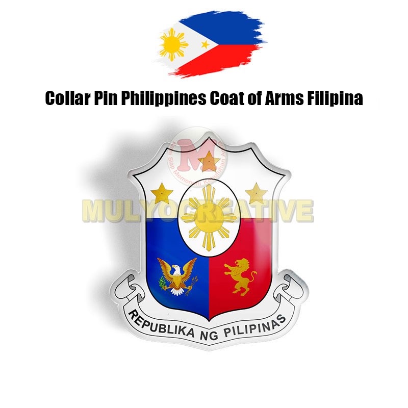 Jual Collar Pin Coat of Arms Philippines - Pin Lambang Filipina ...