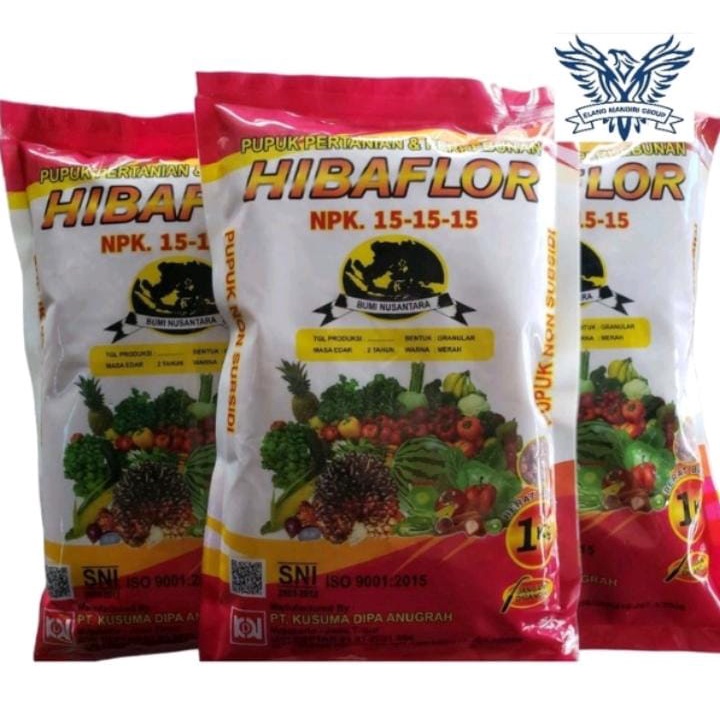 Jual Pupuk NPK 15 15 15 1kg HIBAFLOR kemasan pabrik | Shopee Indonesia