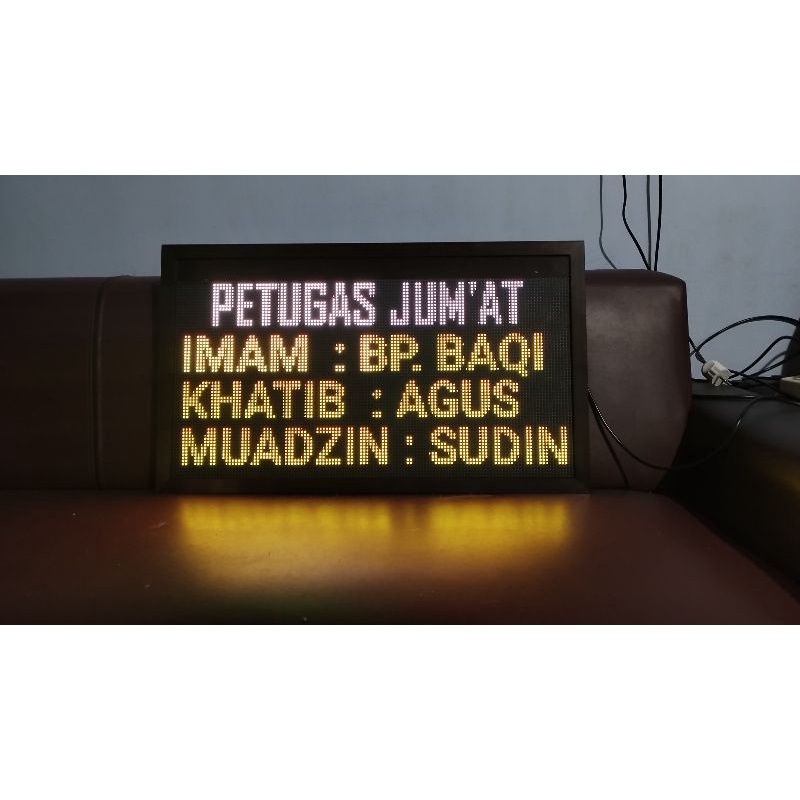 Jual Papan Informasi Masjid Digital Papan Petugas Jumat Papan Informasi ...