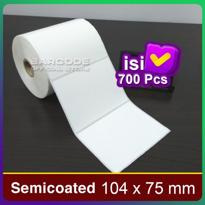 Jual LABEL BARCODE 104 X 75 mm - KERTAS STICKER LABEL SEMICOATED 104x75 ...
