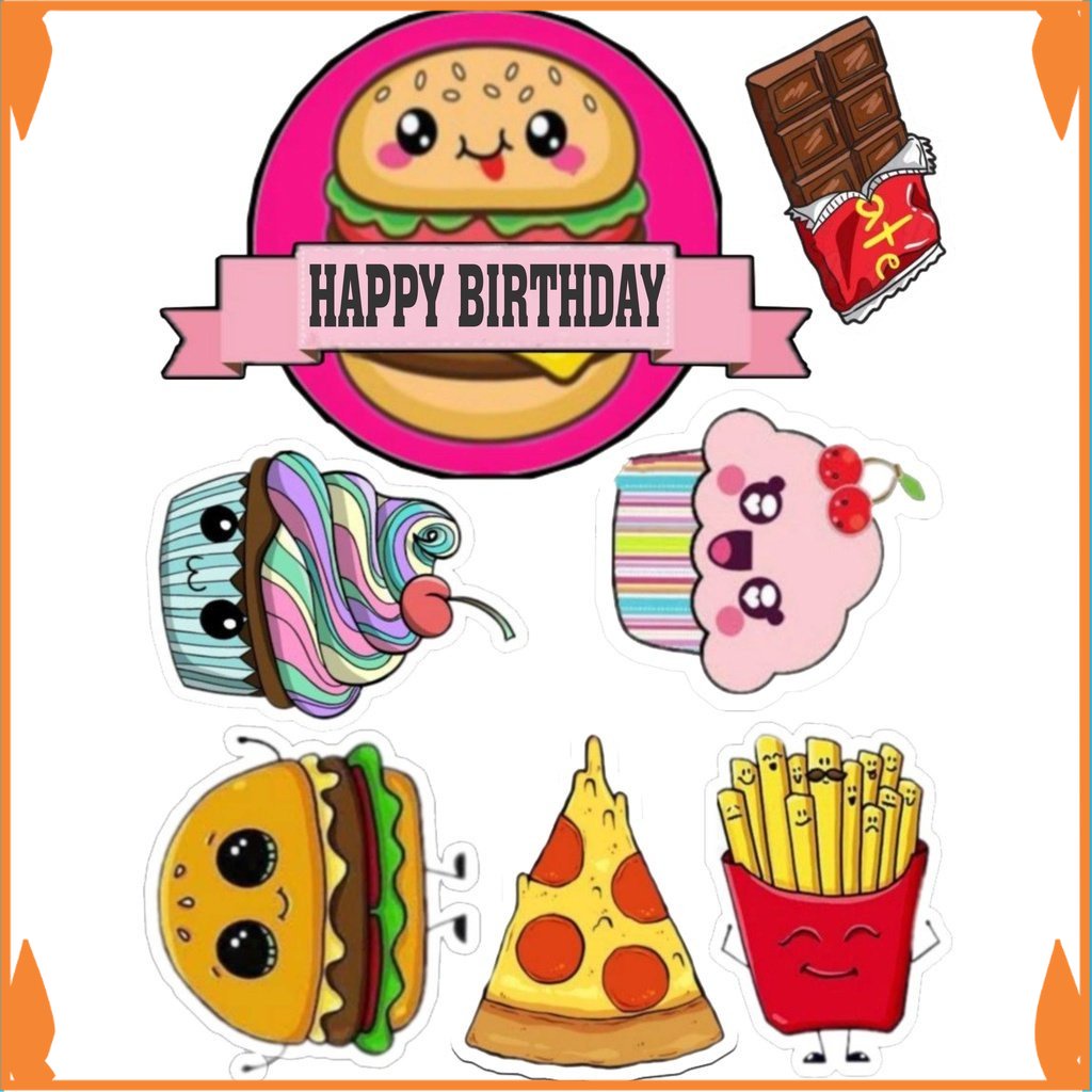 Jual TOPPER KUE TOPER CETAK HIASAN KUE JUNKFOOD TOPPER CAKE TOPPER ...