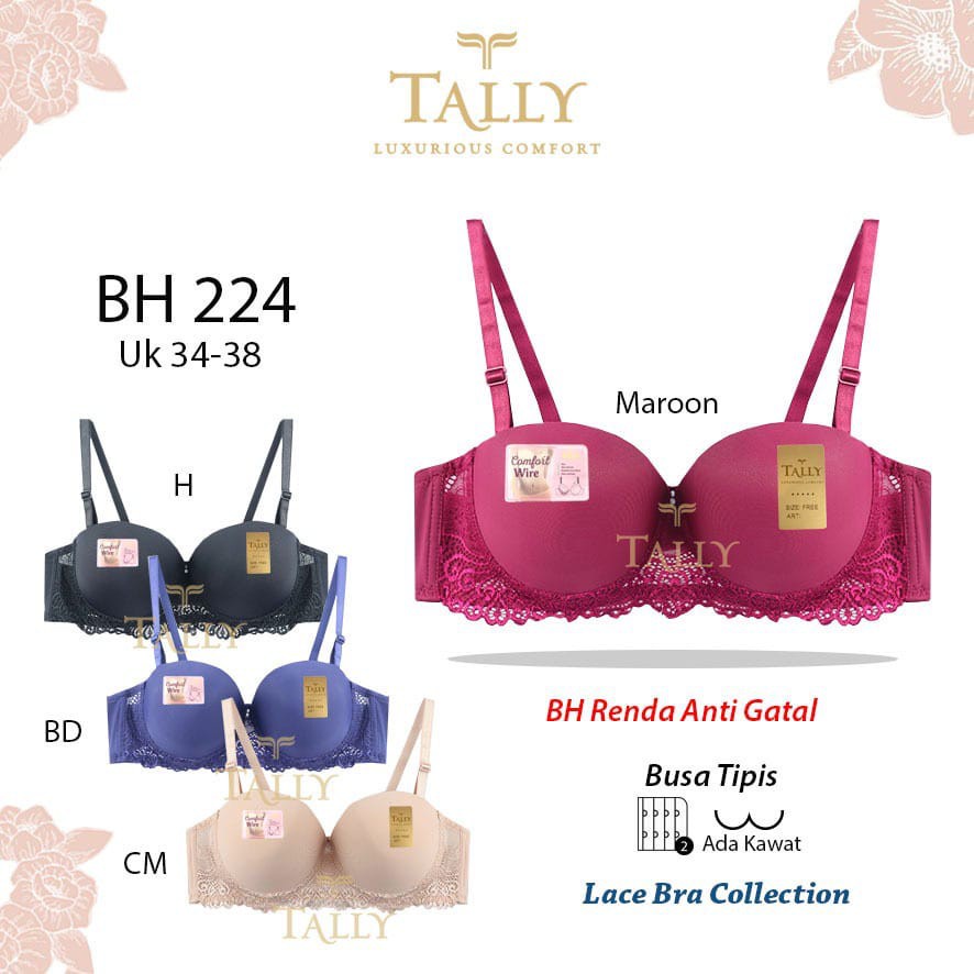 Jual JH Bra Tally Busa Tipis Ada Kawat Tally 224 Termuraj | Shopee ...