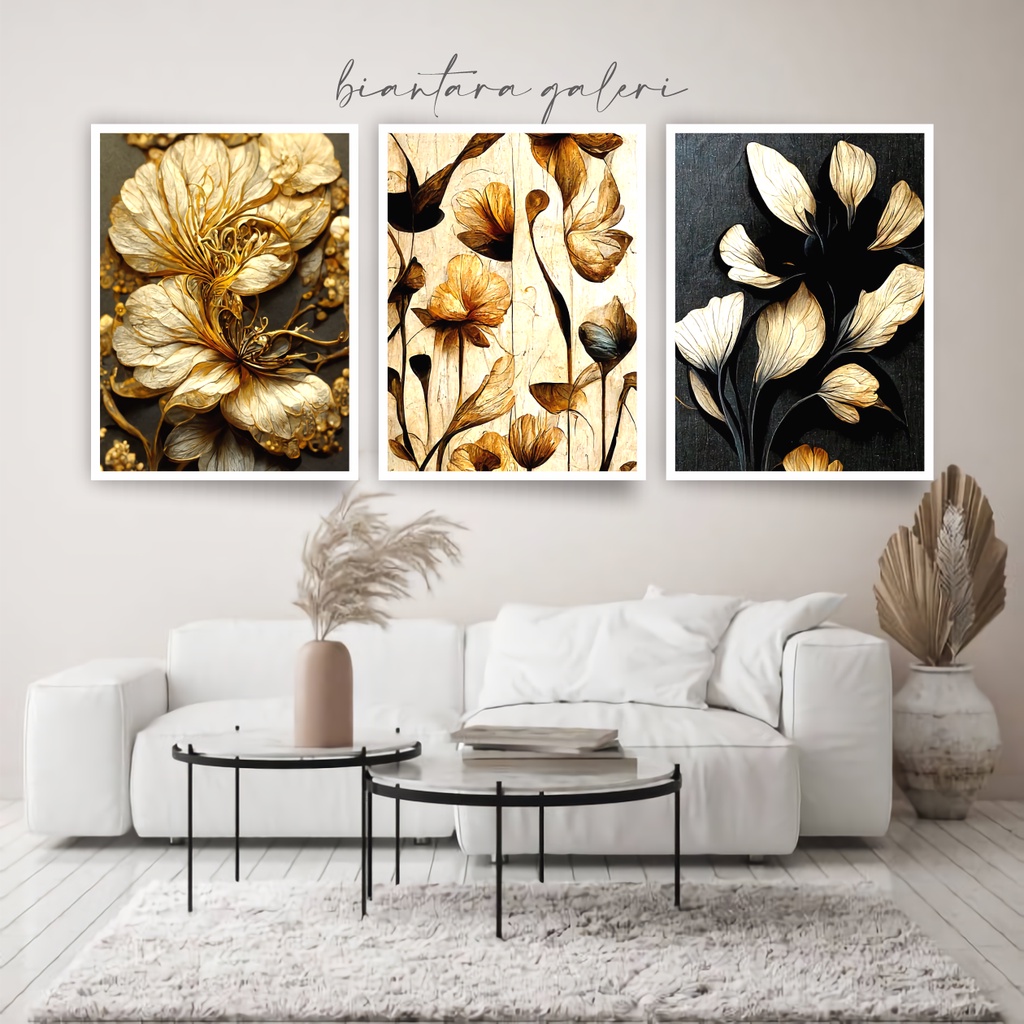 Jual NEW! BIANTARA (30X40 CM) UKURAN JUMBO BUNGA REALISTIK ABSTRAK ...