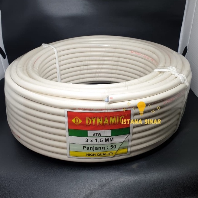 Jual Kabel listrik NYM 3 x 1.5 mm Dynamic 1 ROLL Kabel tembaga Kabel ...
