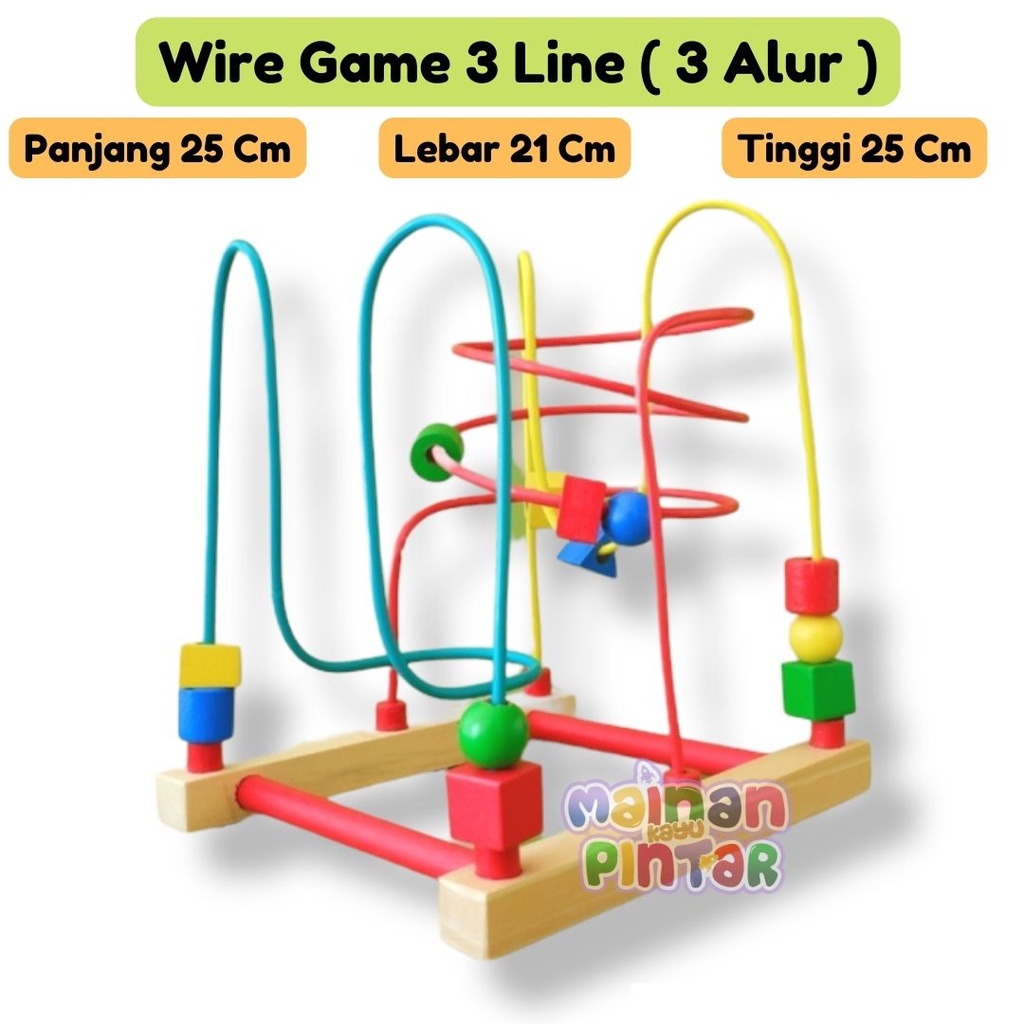 Jual Wiregame 3 Line / 3 Alur Kawat / Mainan Edukasi Anak / Free ...