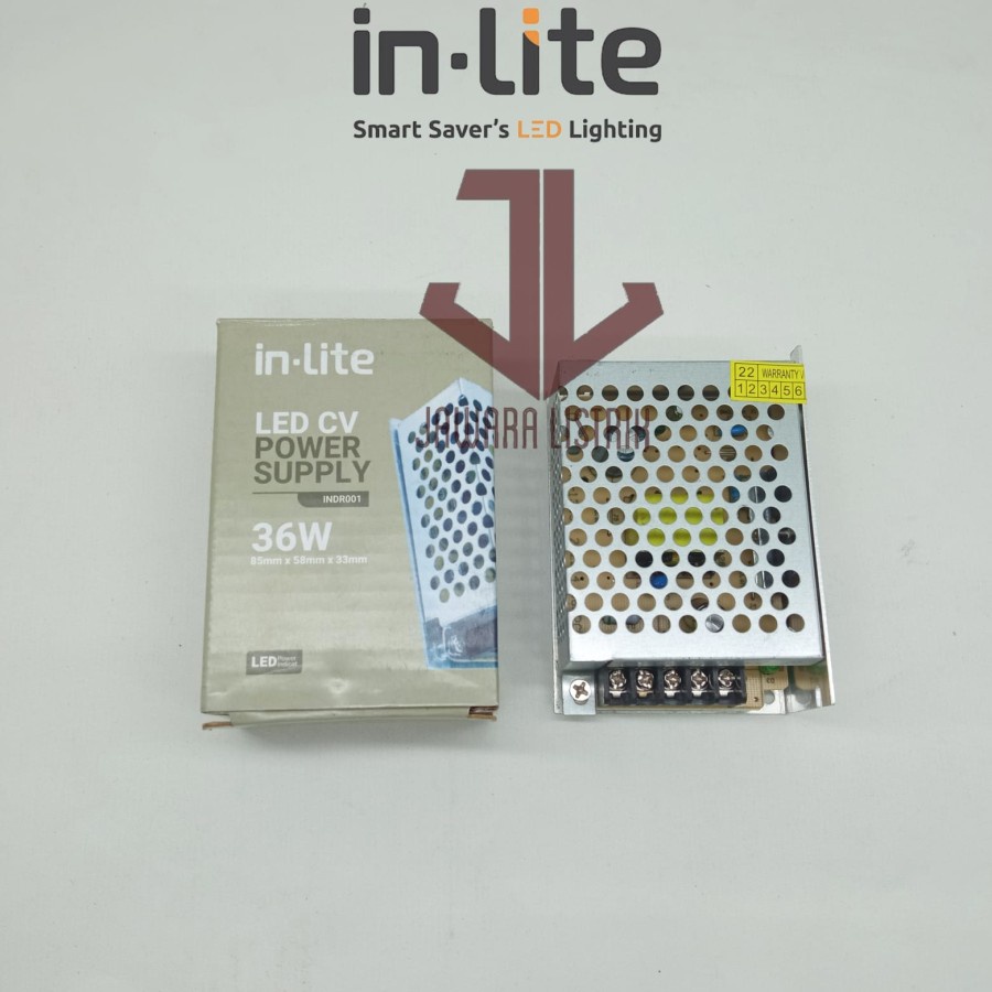 Jual INLITE POWER SUPPLY LED STRIP IN-LITE INDR001 36 WATT | Shopee ...