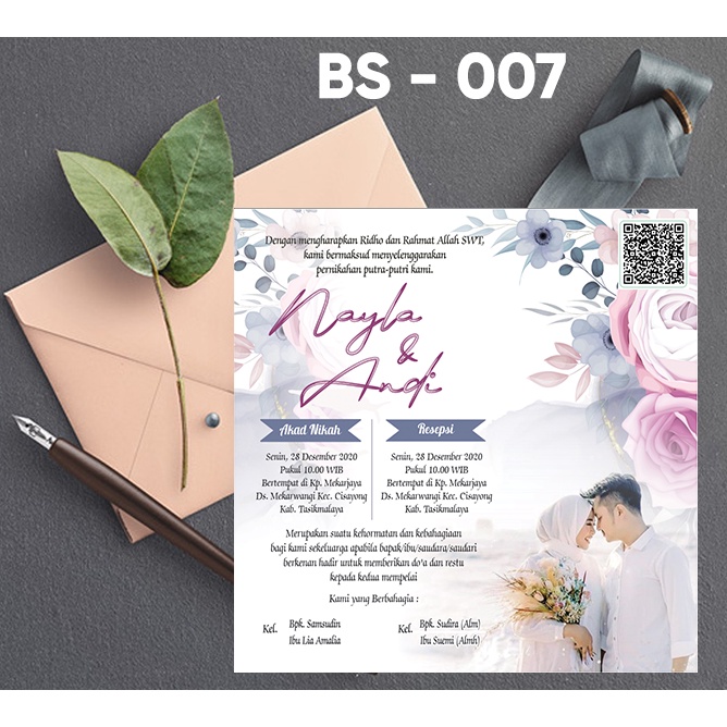 Jual Undangan 1 Lembar 1 Sisi - stiker undangan tojoan - Cetak Undangan ...