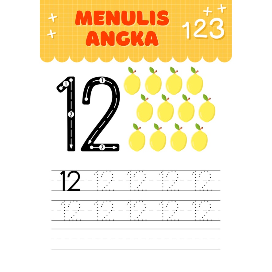 Jual Aktivitas Anak Belajar Menulis Angka / Gambar Sketsa Angka seri 11 ...