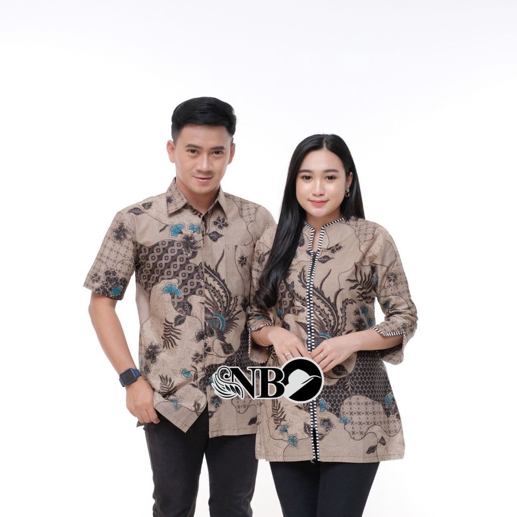 Jual Batik Set Couple Batik - Atasan Batik Cewek motif merak coklat ...