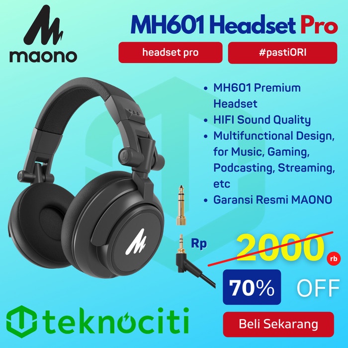 Jual MAONO Pro Bluetooth Studio Monitoring Headphone / Headset AU-MH601 ...
