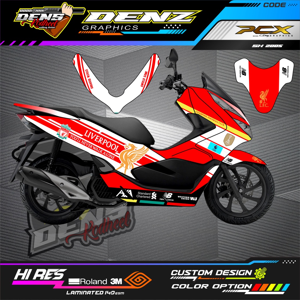 Jual DECAL STICKER HONDA PCX FREE FULL COSTUM FULL BODY MOTOR MD02 ...