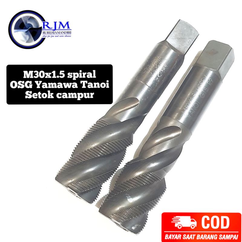 Jual Tap mesin tap spiral m30x1.5 japan OSG yamawa tanoi setok campur | Shopee Indonesia