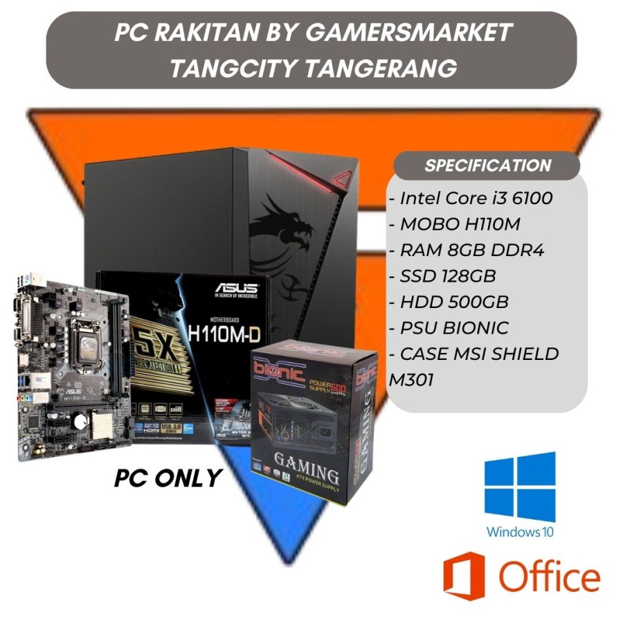 Jual PC RAKITAN | CORE I3 GEN 6 | PC ONLY | FULLSET | Shopee Indonesia