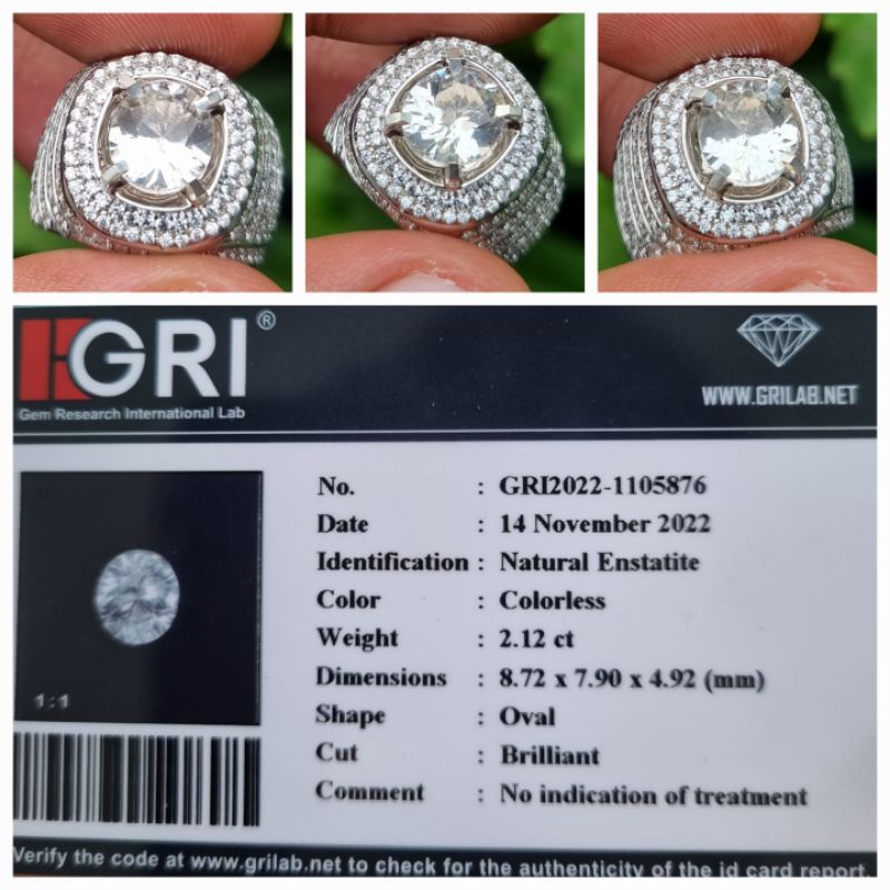 Jual Natural Rare Gemstone Colorless Enstatite Memo 2.12 crt | Shopee ...