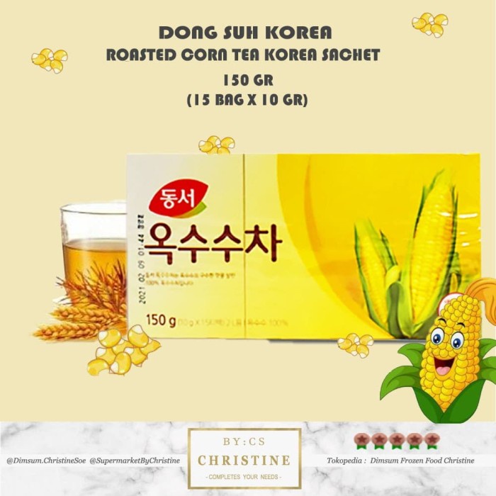 Jual KOREA CORN TEA DONG SUH CORN TEH KOREAN CORN TEH JAGUNG 150 GR ...