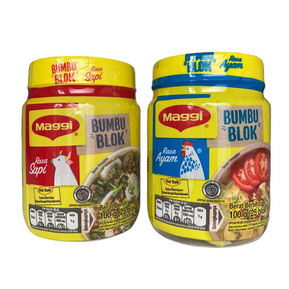 Jual MAGGI beef chicken CUBE JAR 4gr x 25. Maggi CUBE | Shopee Indonesia